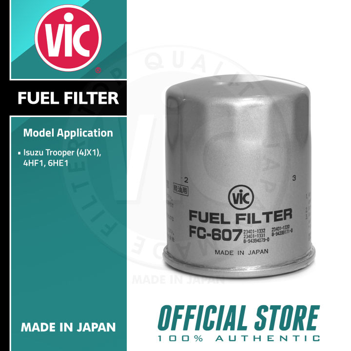 RoadFit VIC Fuel Filter FC-607 for Isuzu Trooper (4JX1), 4HF1, 6HE1 OEM ...