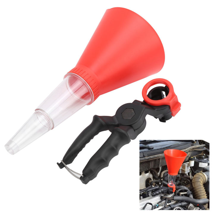 Cool Funnel Car Oil Fill Engine Oil Funnel with Adjustable Fixed ...