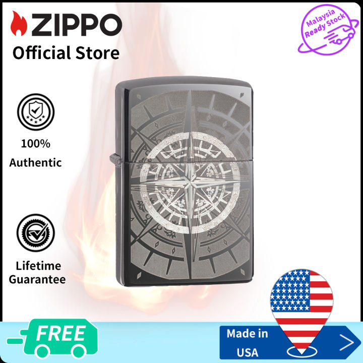 Zippo Lucky Star Design Black Ice Windproof Pocket Lighter｜Zippo 29232 | Lazada