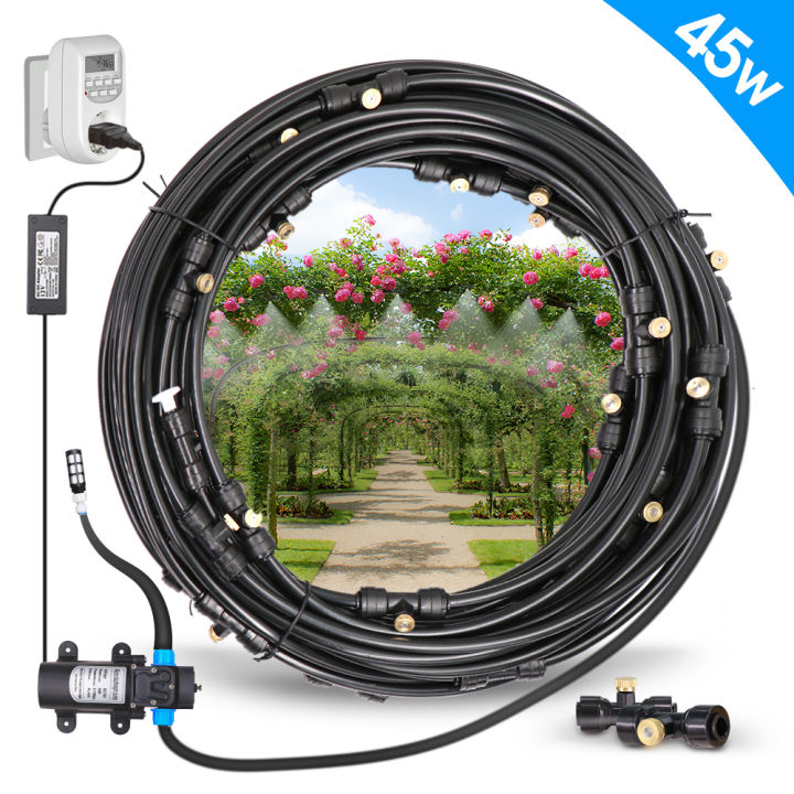 45w 0.8mm Misting Cooling System 12v Dc Pump Timer Programmable Control ...