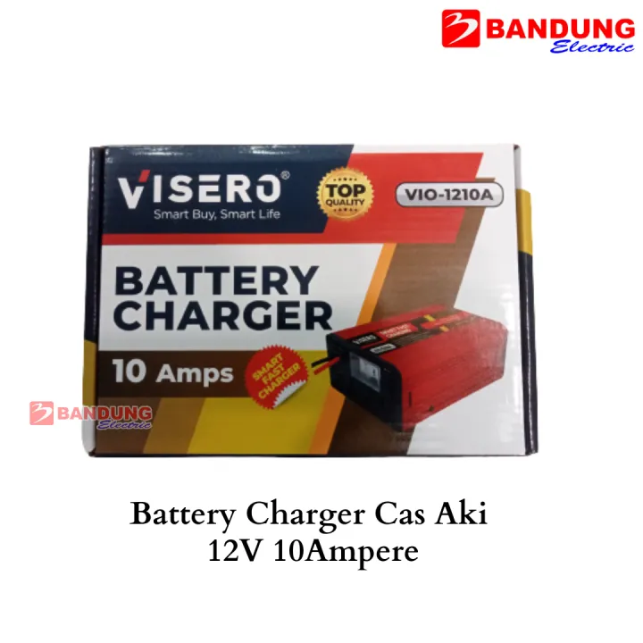 Battery Charger Cas Aki Cas Accu 12V 10Amper Fast Charging SNI | Lazada ...