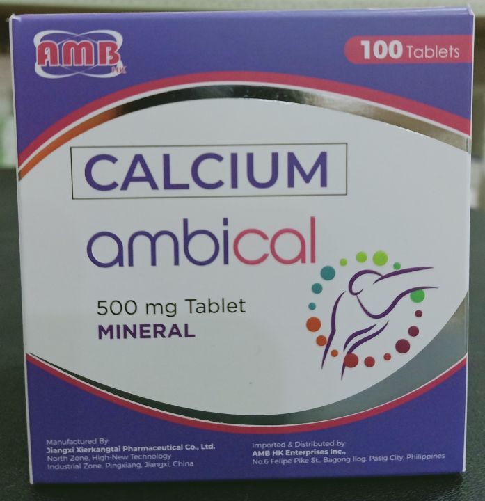 Calcium 500mg tablet - Ambical 100's | Lazada PH