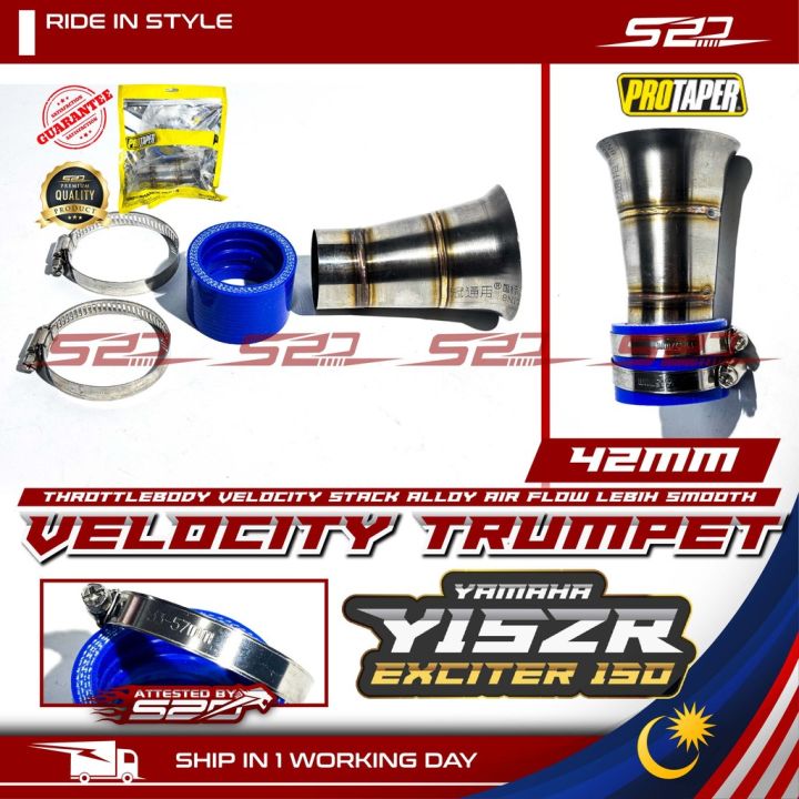 Velocity Trumpet PROTAPER Y15 Y15ZR 42MM Racing Throttlebody Velocity ...