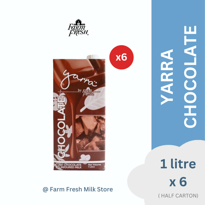 YARRA BY FARM FRESH CHOCOLATE MILK 1L HALF CARTON X 6 PACKS | Lazada