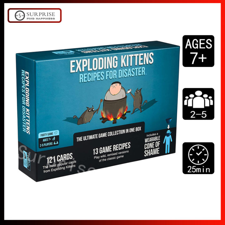 New Board Game Exploding Kittens Recipes for Disaster Deluxe Game Set ...