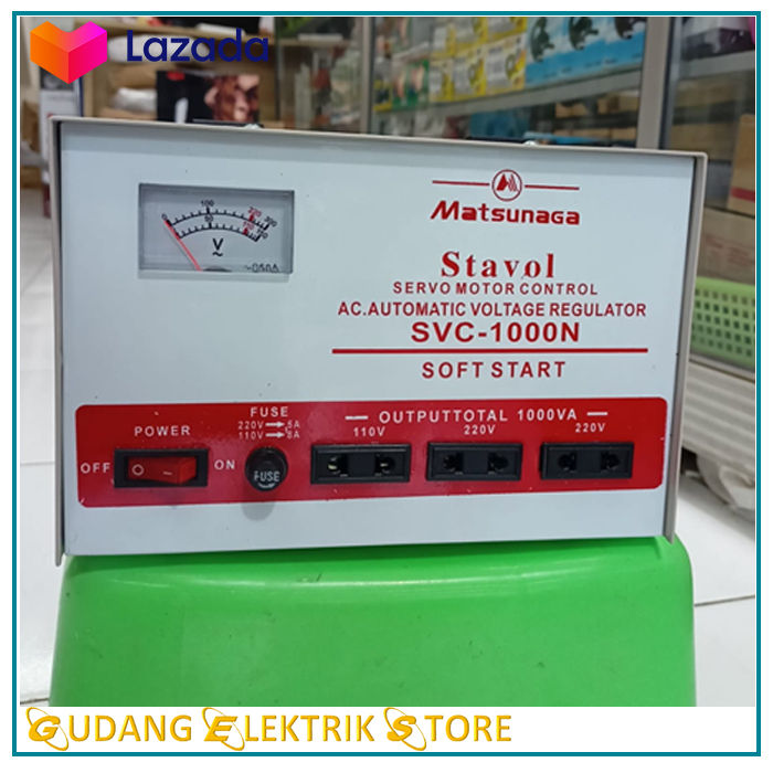 MATSUNAGA SVC-1000N STABILIZER Penstabil Tegangan Listrik 1000 WATT ...