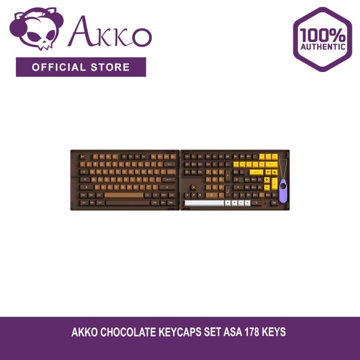 AKKO Chocolate Keycaps Set ASA 178 Keys | Lazada PH