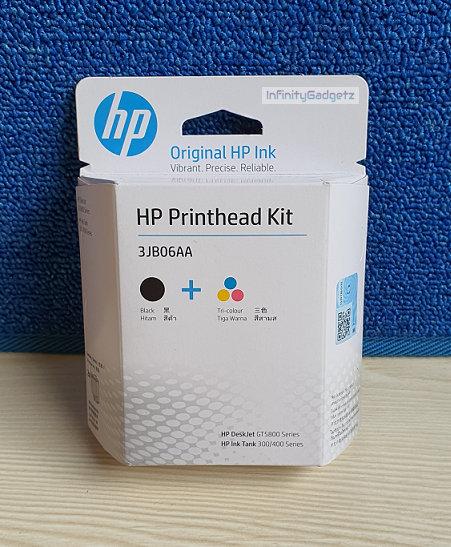 Genuine HP Printhead Kit 3JB06AA Black/Tricolor for Deskjet GT5800 ...