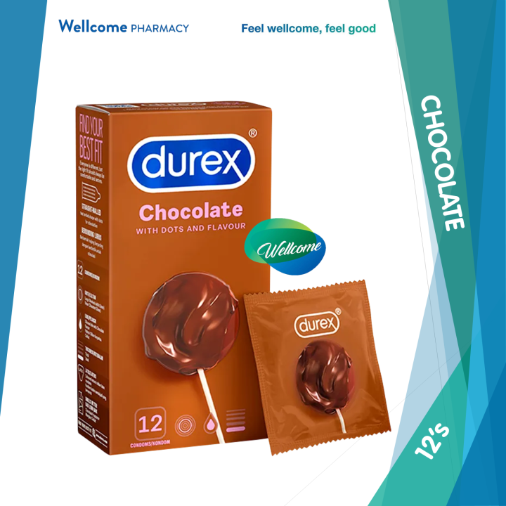 Durex Chocolate Condom with Dots and Flavour - 12s | Lazada