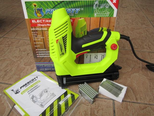 Prescott 2-in-1 Stapler & Nailer Electric Tacker Gun, Stapler/Nailer ...