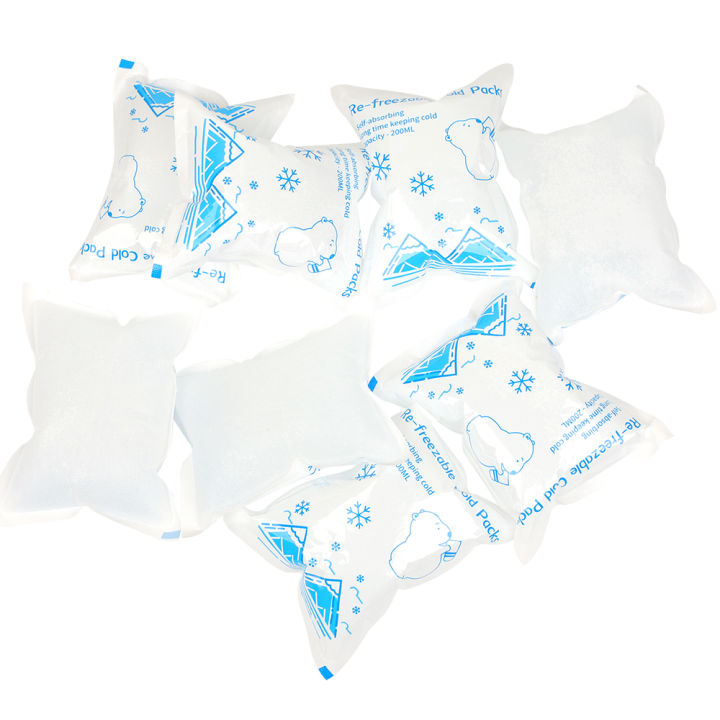 Reusable 2/8/25PCS 200ml Shipping Dry Ice Packs Sheets for Coolers Freezer Ice Pack Long Lasting ...
