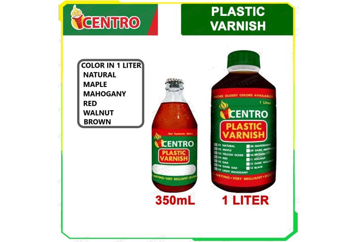Centro High-Quality Plastic Varnish 350cc and 1 Liter - Multi-Color ...