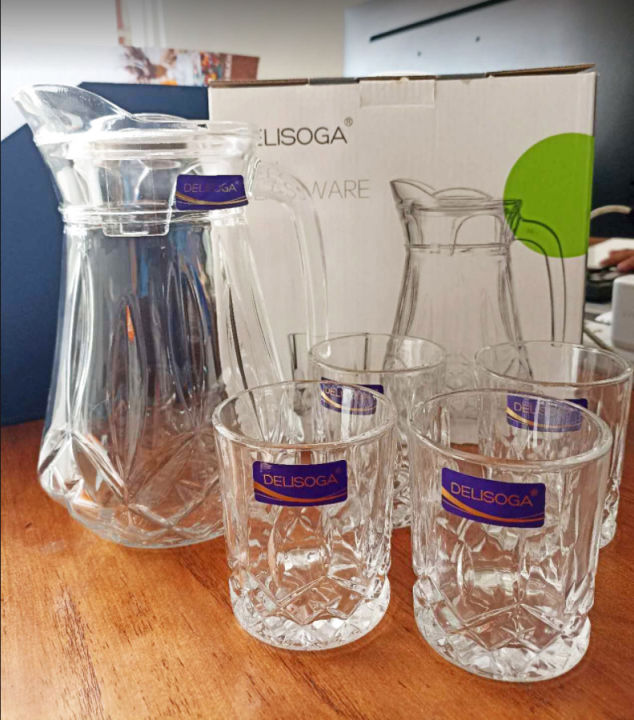 EH1002-1D/L5 DELISOGA Water Pitcher With Glasses set (5PCS SET) | Lazada PH