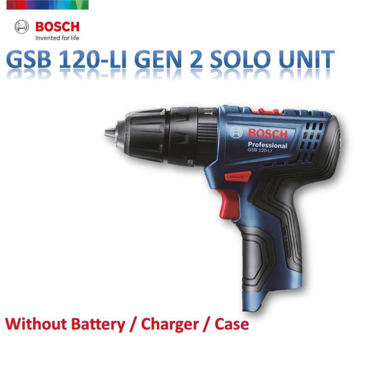 BOSCH 12V GSB 120-LI CORDLESS IMPACT DRILL SOLO UNIT TANPA BATERI ...