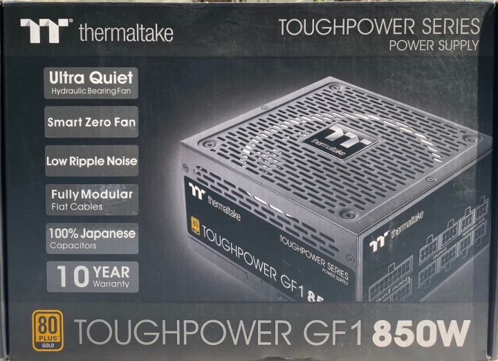 POWER SUPPLY (อุปกรณ์จ่ายไฟ) THERMALTAKE TOUGHPOWER GF 850W 80 PLUS GOLD (BLACK) (ATX) มือสอง ...