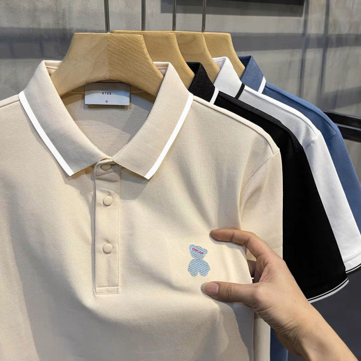 Kinwoo T608 Casual Style Polo Shirt Embroidered Short Sleeve Polo Shirt ...