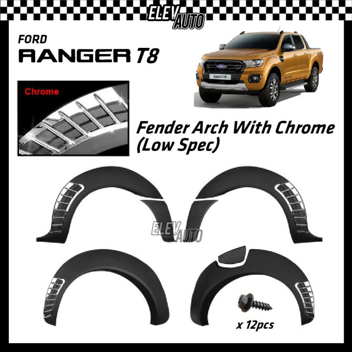 Ford Ranger T8 Fender Arch With Chrome Diffuser Low Spec (7 pcs/set ...