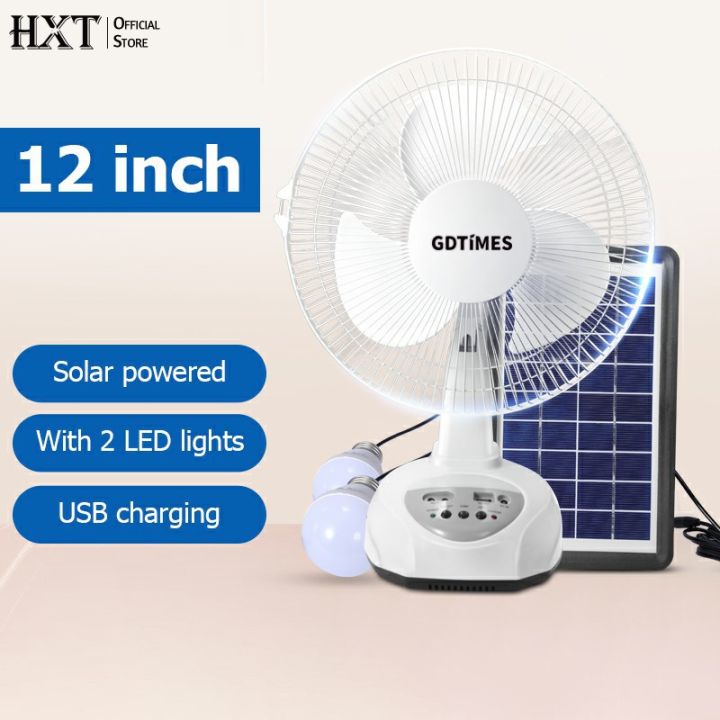 NEW solar electric fan with panel 12 inch solar fan LED lighting solar ...