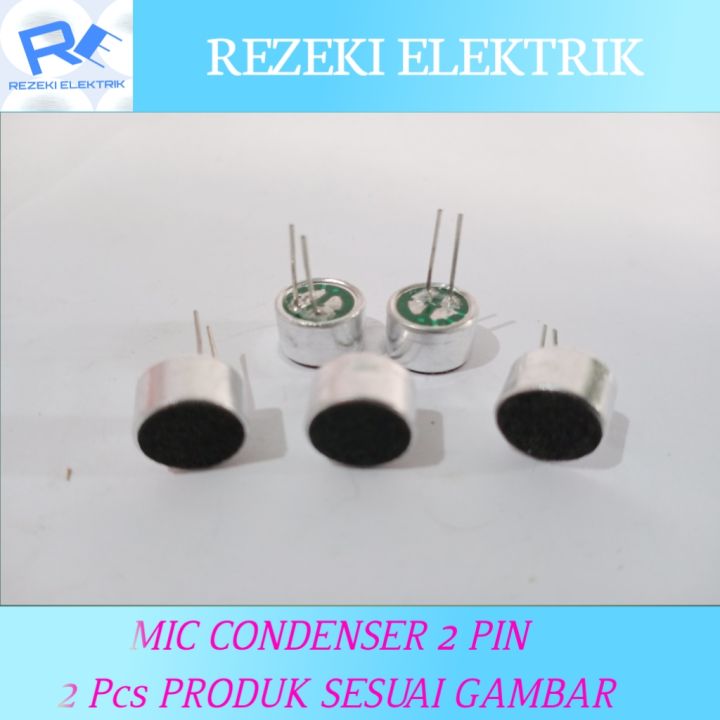 2 PCS MIC CONDENSER 2 PIN / Mik kondenser / spul clip on BAYAR DITEMPAT ...