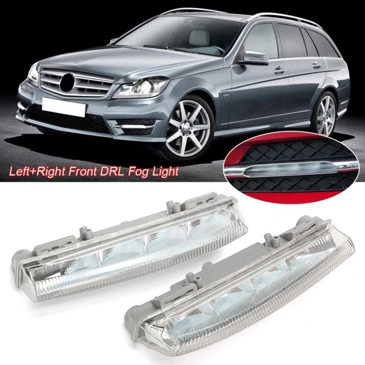 Car Front DRL Daytime Running Light Fog Lamp for Mercedes Benz W204 ...