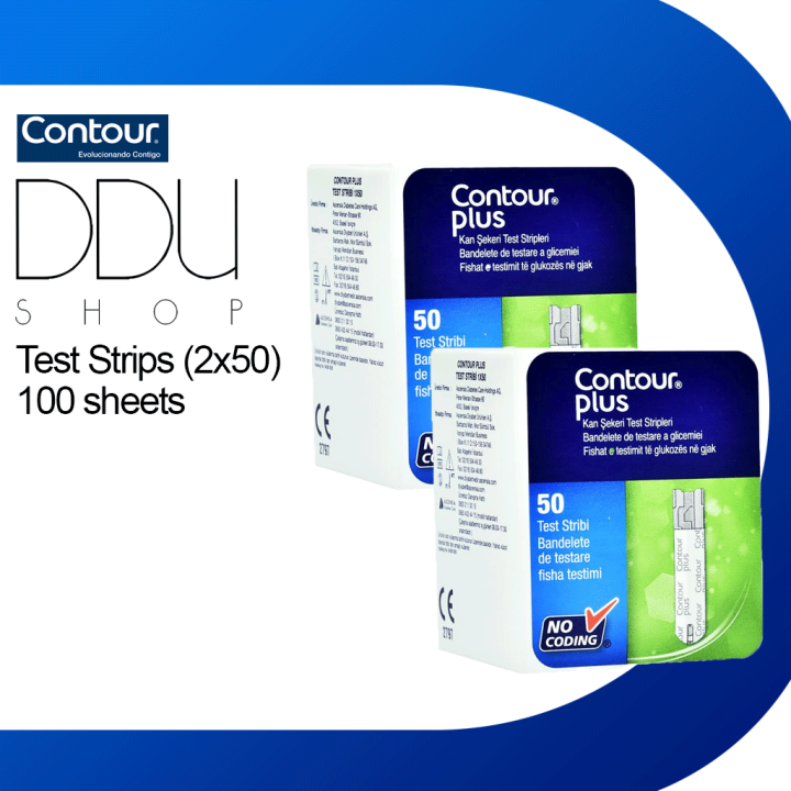 Contour Plus Test Strips (2x50)100 sheets | Lazada Singapore