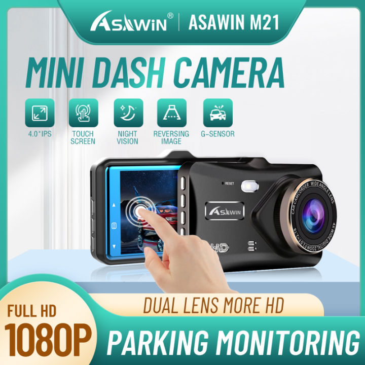 4 In IPS Touch Screen Dashcam Asawin M21 Car Camera For Car DVR 1080P ...