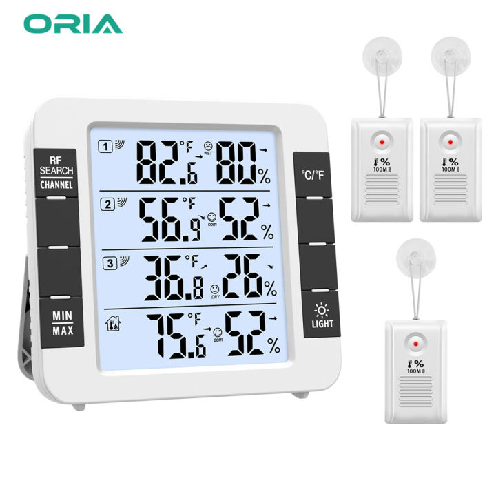 ORIA Hygrometer Temperature Monitor Rechargeable Indoor Temperature ...