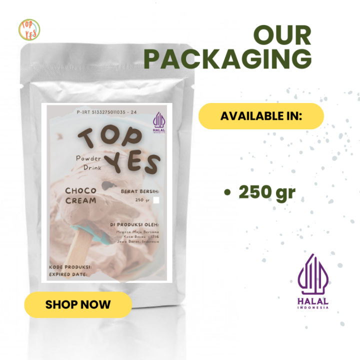 Choco Cream Powder / Bubuk Choco Cream / Topping Choco Cream 250 gr ...