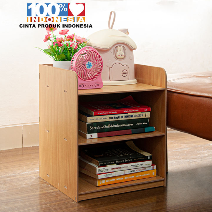Rak Meja Nakas 2 Ruang Bed Side Table Serbaguna Minimalis LC091 ...