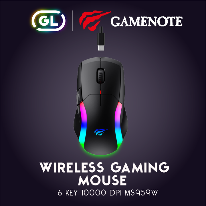 Gamenote เม้าส์เกมมิ่งไร้สาย wireless gaming mouse MS959W RGB Dual Mode ...