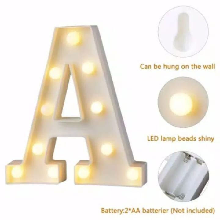 Murah !! Lampu huruf A-Z, lampu led huruf abjad, lampu huruf, lampu ...
