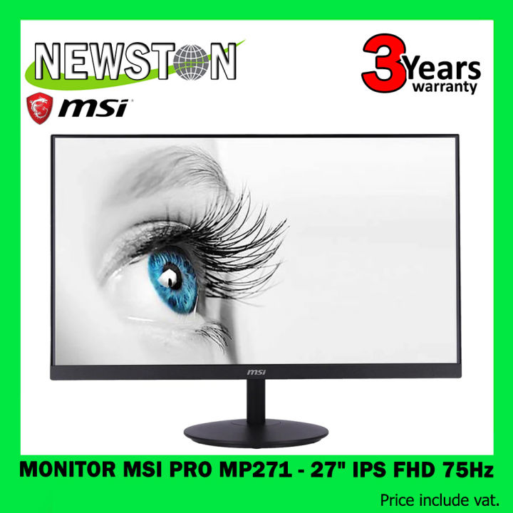MONITOR (จอมอนิเตอร์) MSI PRO MP271 - 27" IPS FHD 75Hz | Lazada.co.th