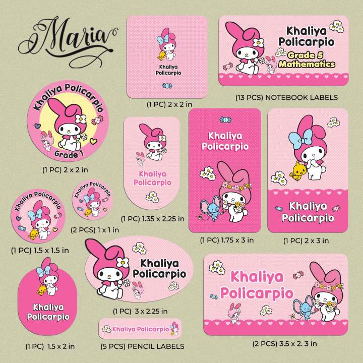 Notebook Sticker Labels, Name Stickers, Customized Sticker Labels Back ...