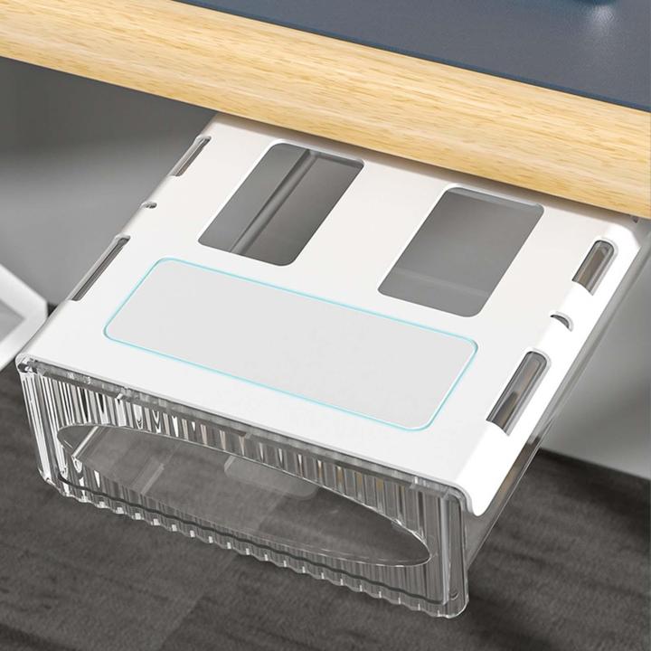 Viphome Under Desk Storage Box Pull Out Desk Organizer Under Office ...