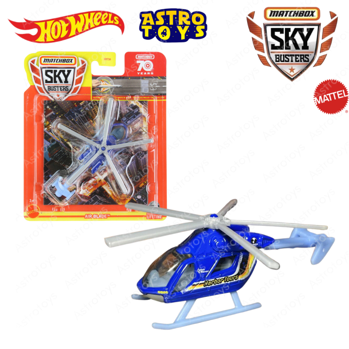 Matchbox Sky Busters Diecast Metal Pesawat Helikopter Air Blade Biru ...