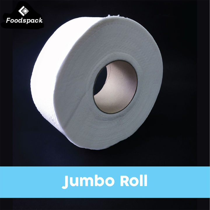 12 Roll Jumbo Roll Tissue 100% Pure Pulp (130 Meter) Toilet Bathroom ...