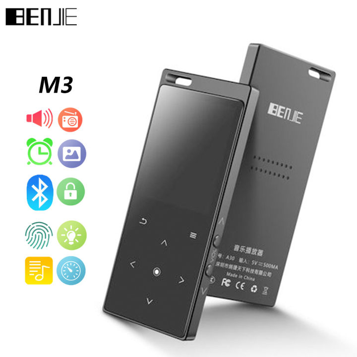 BENJIE M3 Bluetooth MP3 Player With Built-in Speaker HiFi Lossles Audio ...
