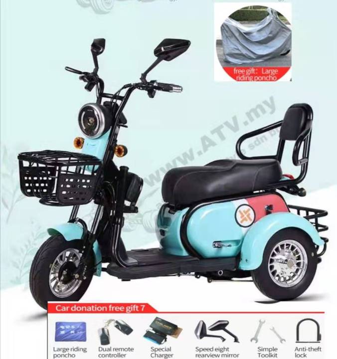 ★LEM★ electric tricycle scooter adult 800w new mini family car | Lazada
