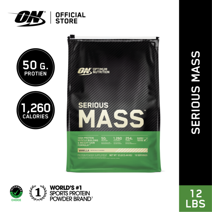 Optimum Nutrition : Serious Mass - Weight Gainer 12 Lbs เวย์โปรตีนเพิ่ม ...