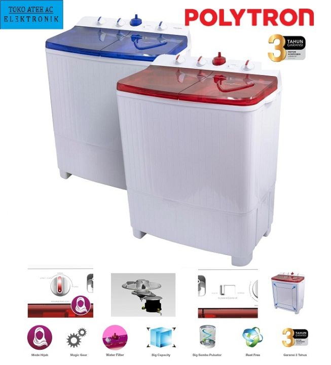 Polytron Mesin Cuci 2 Tabung Primadona Samba PWM 951 | Lazada Indonesia