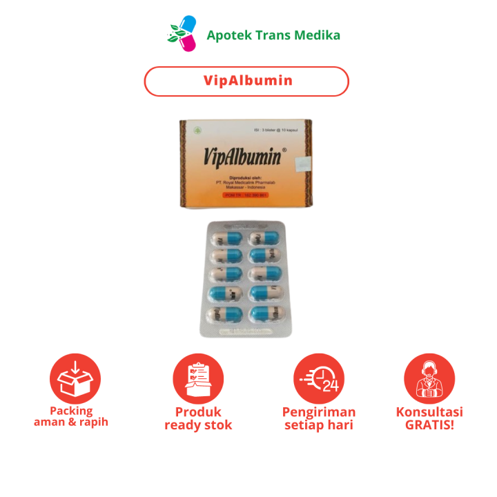 VipAlbumin suplemen yang mengandung albumin dari ektrak ikan gabus ...