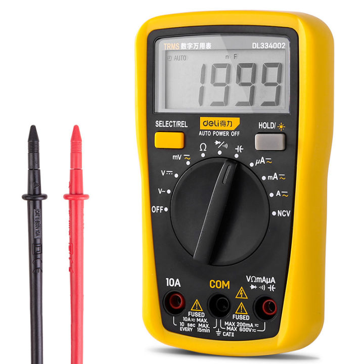 Deli handheld multimeter multimeter digital large ammeter tool ...