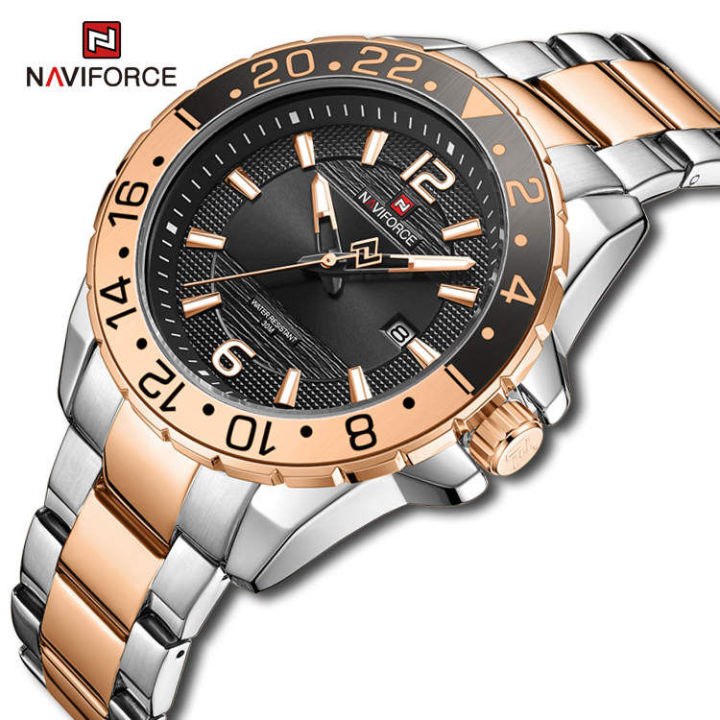 NAVIFORCE watch for men sports original Japan movement calendar classic ...