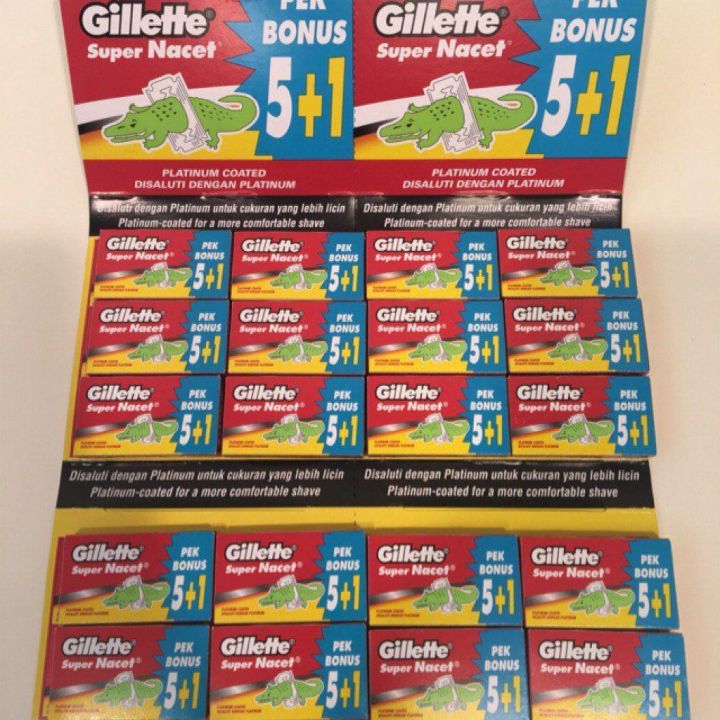 Gillette Super Nacet / 5+1 Blade Mata Pisau | Lazada