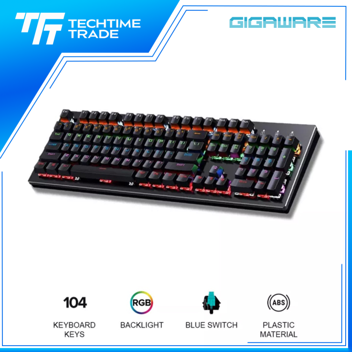 Gigaware K880 Mechanical Keyboard 104 Key Computer Wired Gaming Keyboard | Lazada PH