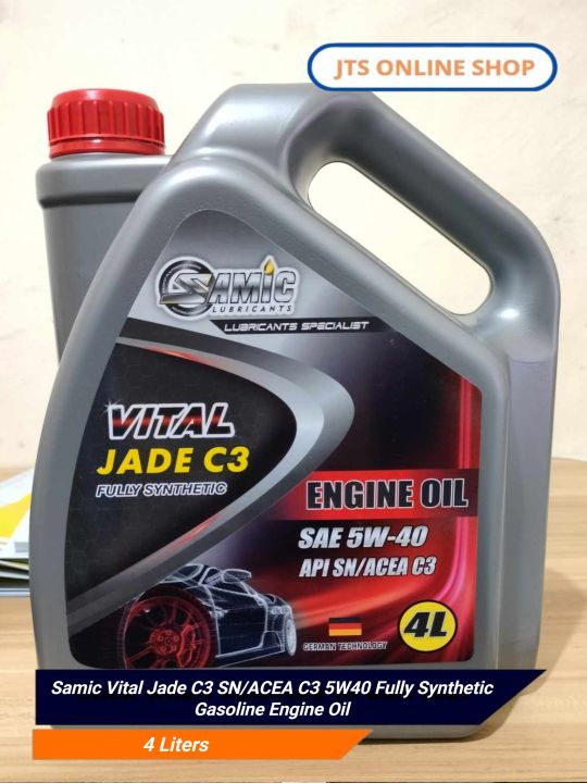 Samic Vital Jade C3 SN/ACEA C3 5W40 Fully-Synthetic Gasoline Engine Oil ...