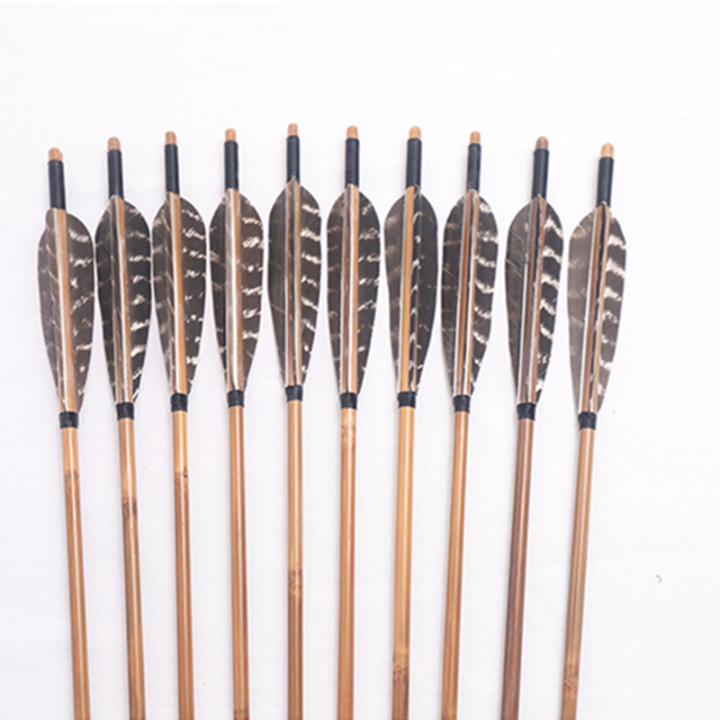 True Feather Arrow Arrow bamboo arrows Wood Arrow Carbon Fiber Pure ...