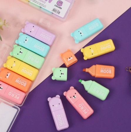 4/5/6 pcs (set) High Quality Cute Mini Highlighter marker | Lazada PH