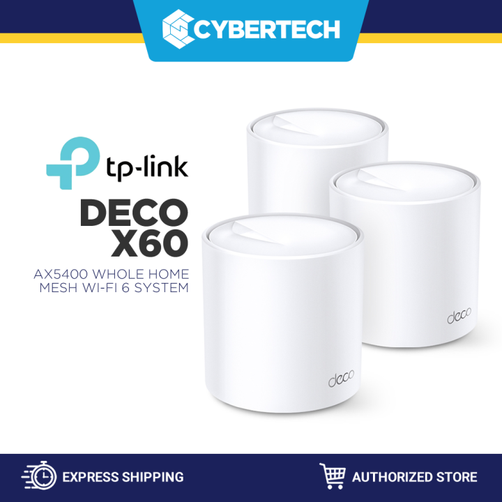 Cybertech TP-Link Deco X60 AX5400 Whole Home Mesh Wi-Fi 6 System ... Cybertech TP-Link Deco X60 AX5400 Whole Home Mesh Wi-Fi 6 System ...