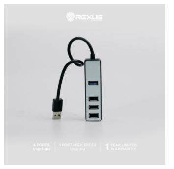 Usb-A 3.0 hub rexus 4 port 2.0 3.0 mini 480Mbps 5Gbps for pc laptop Rxh-329 - Terminal usb3.0 4 ...